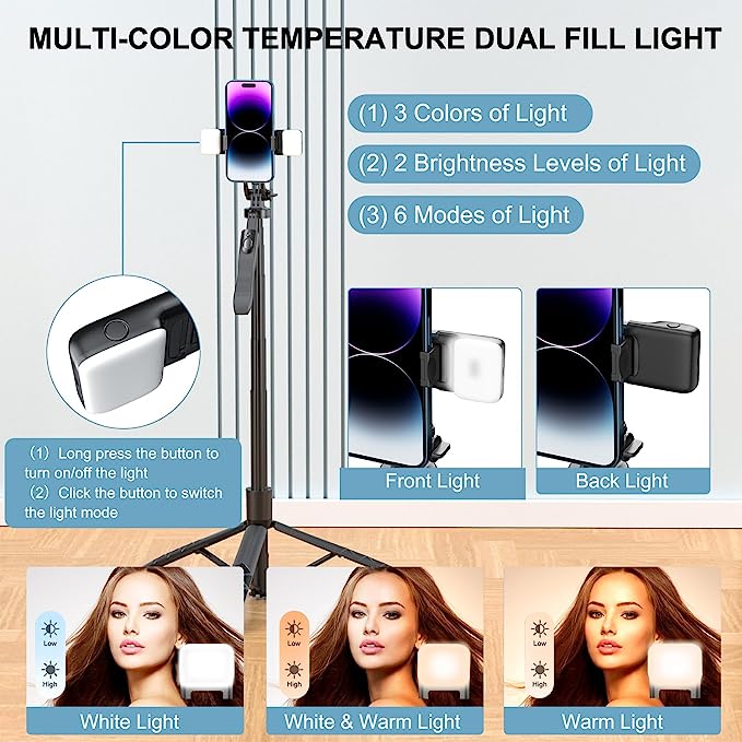 Mobilife Extra Long Selfie Stick Tripod With Anti Shake Balance Handle