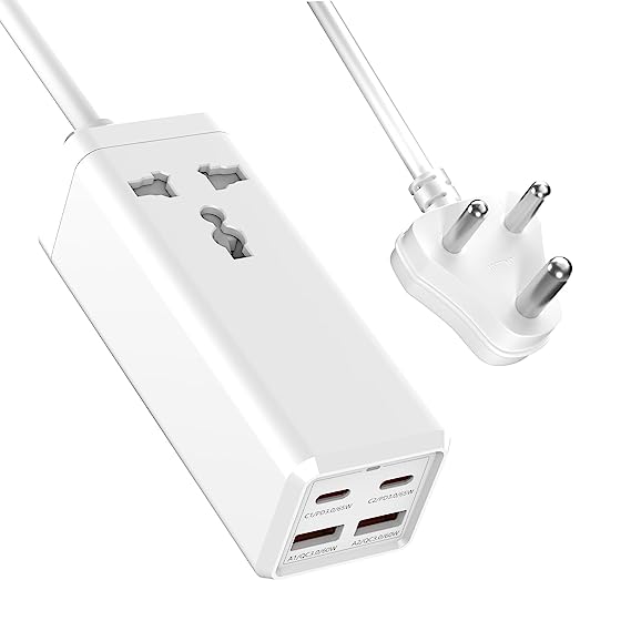 Hoteon 65W PD/Type C Extension Board, Small Power Strip with PD&QC3.0 ...