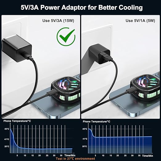 MOBILIFE Mobile Cooler, 15W High Power Magnetic Phone Cooler with Semi ...