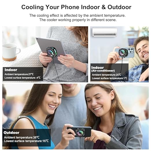 MOBILIFE Mobile Cooler, 15W High Power Magnetic Phone Cooler with Semi ...
