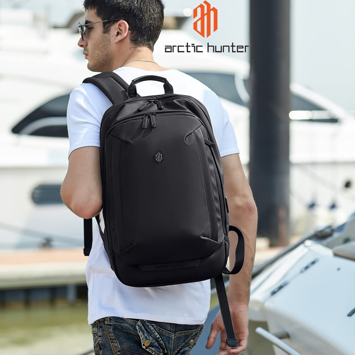 Arctic Hunter Laptop Bag,Stylish Backpack for Men with USB Charging Po ...