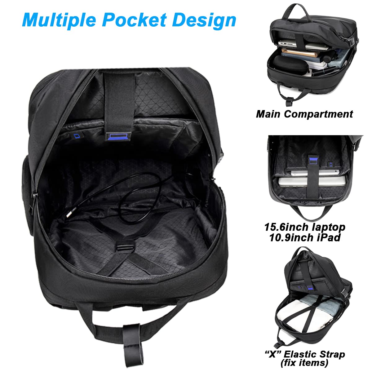 Golden Wolf Backpack 35L Expandable Travel Backpack for Men and Women ...